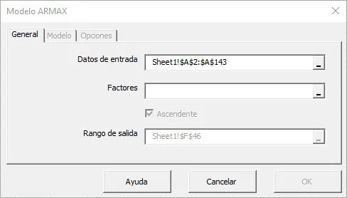 Modelo ARMAX – Centro de ayuda