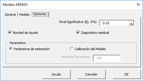 Modelo ARMAX – Centro de ayuda